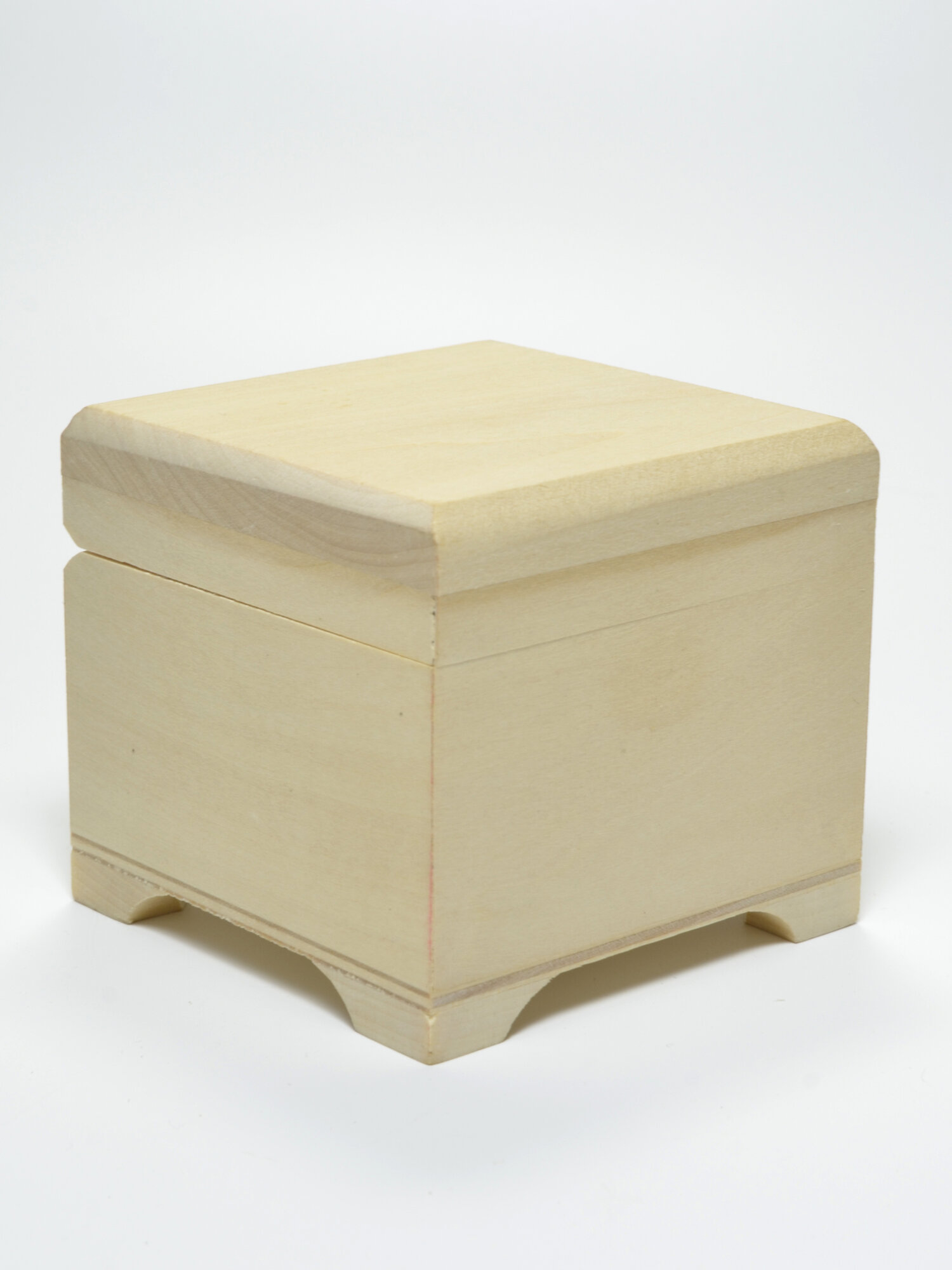 Шкатулка деревянная, для росписи и декупажа, размер 8,5x8,5x7,5 см