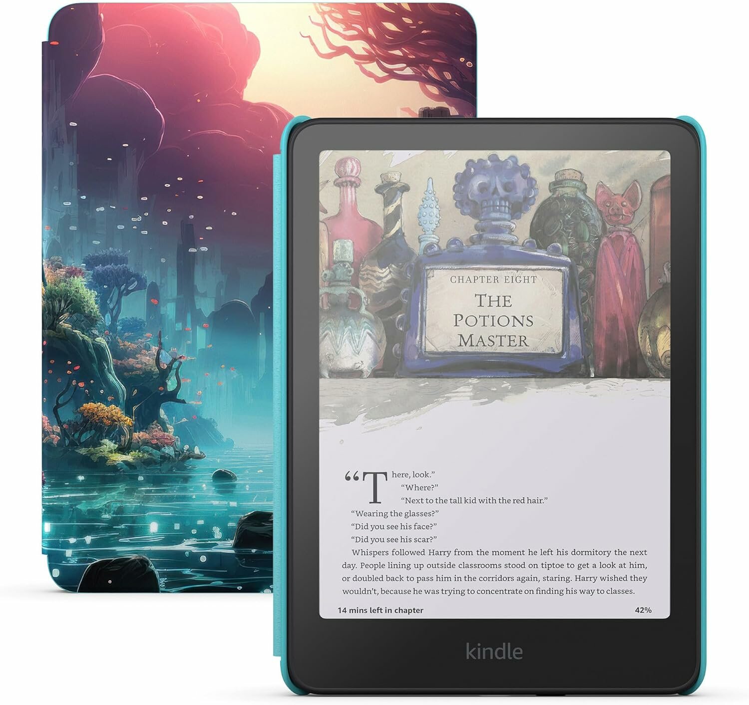 7"Электронная книга Amazon Kindle Colorsoft Kids 2025 16 Gb c чехлом Fantasy River