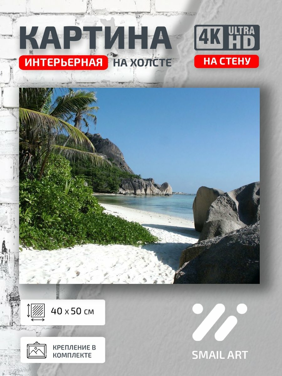 Картина на холсте интерьерная 40 на 50 на стену Острова Landscape для офиса пейзаж интерьер