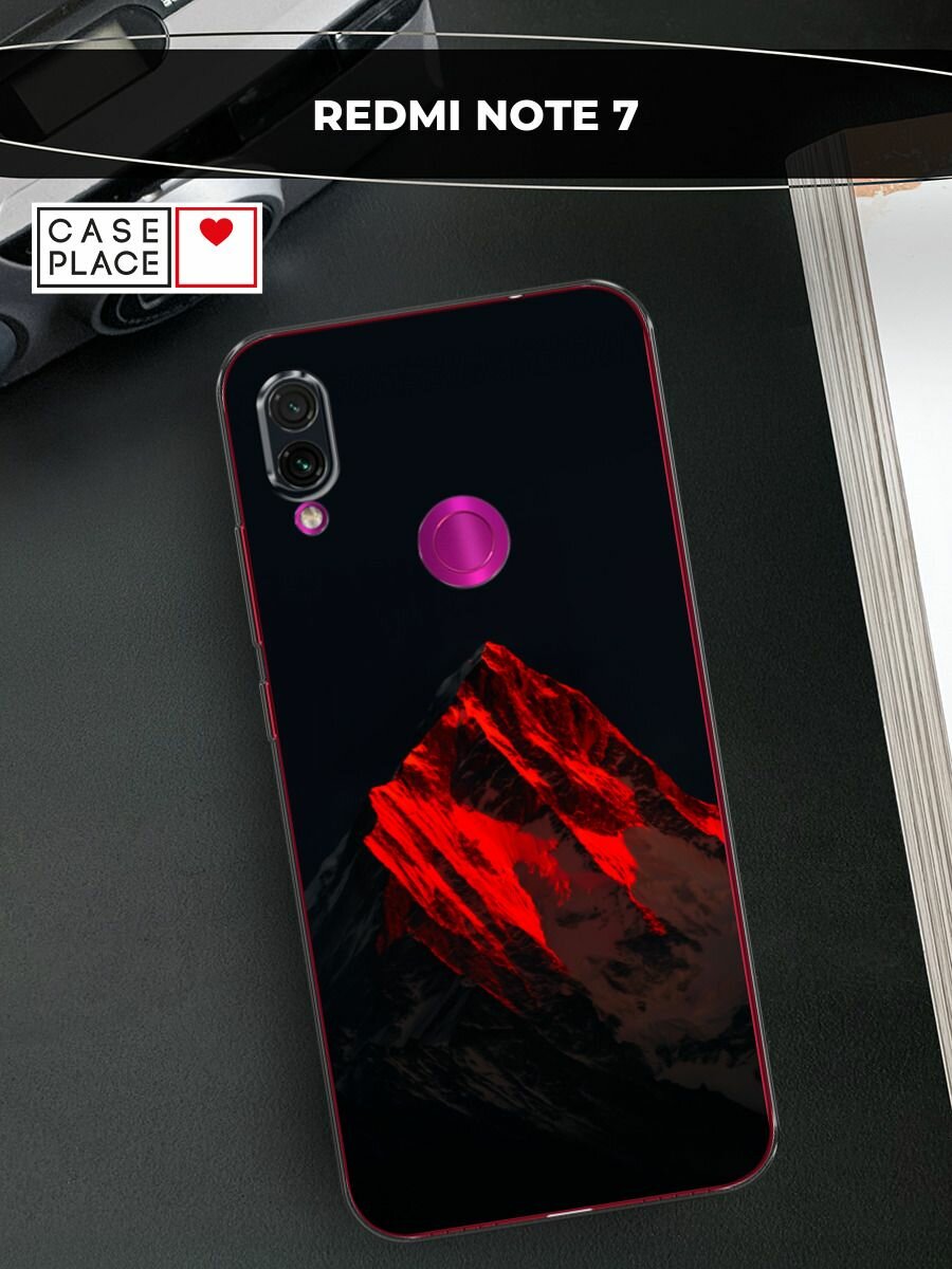 Чехол на Xiaomi Redmi Note 7 / Сяоми Редми Нот 7 с принтом Красная гора