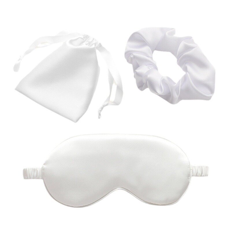 Имитация шелка маска для глаз ткань мешок волос кольцо из трех частей набор чистая красная свинья толстой кишки кольцо