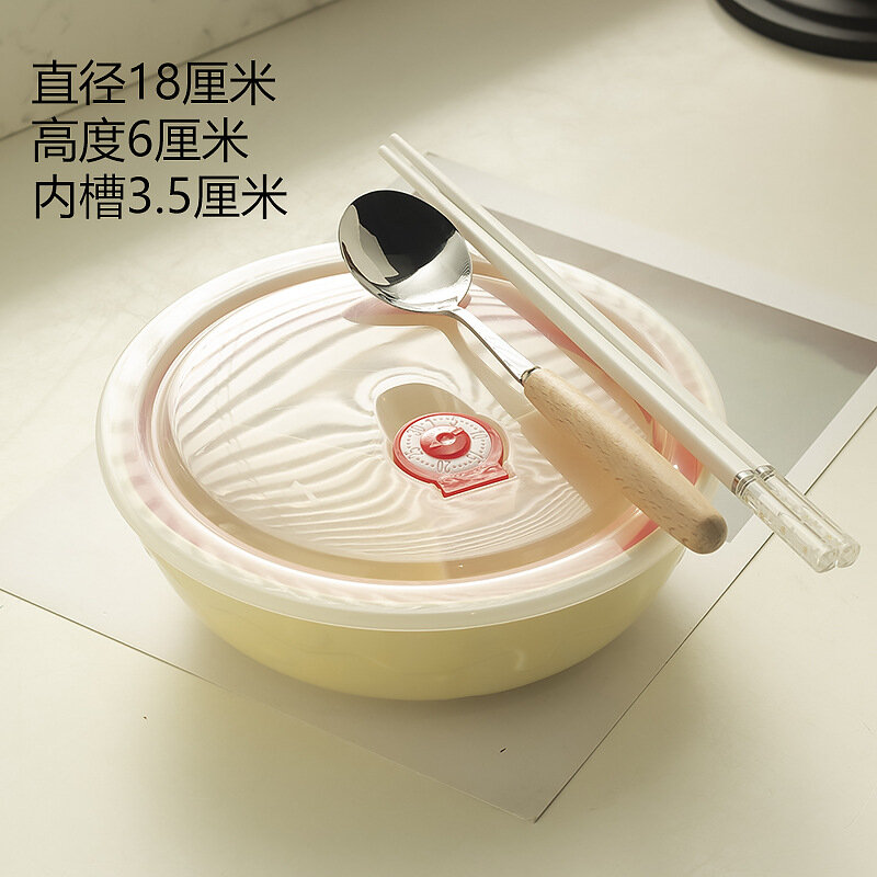 Интернет-знаменитость, стиль Ins, красивый, с молоком, одноразовая, уменьшающая жир, трехсекционная керамическая тарелка для похудения с крышкой, глубокая