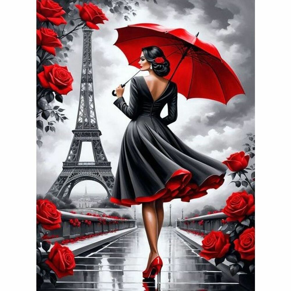 Эксклюзивный комплект для вышивки крестиком 40x55 см, хлопок 11CT, сюжет Женщина у башни