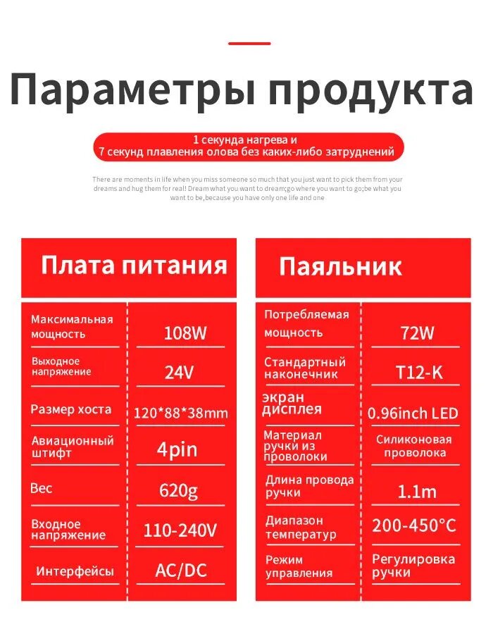 Паяльник T12-951 Паяльная станция 108W 200-450C для пайки электроники с LED дисплеем — фото 1
