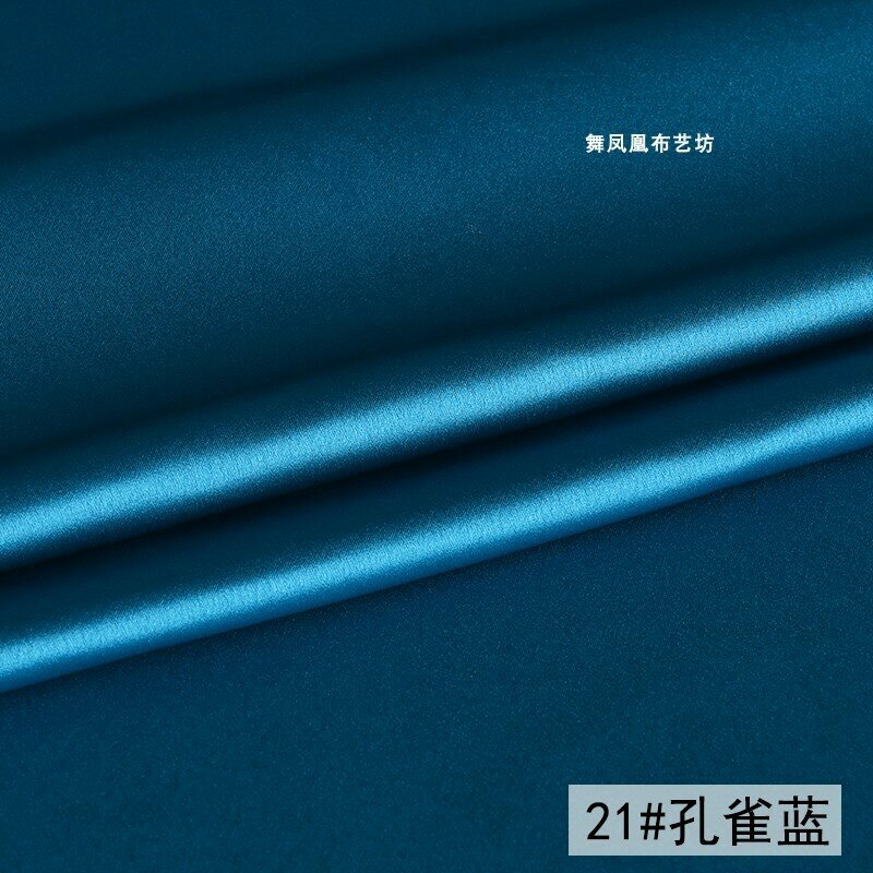 Однотонная двусторонняя ацетатная атласная ткань, глянцевая имитация шелка, дышащая, гладкая ткань для платьев