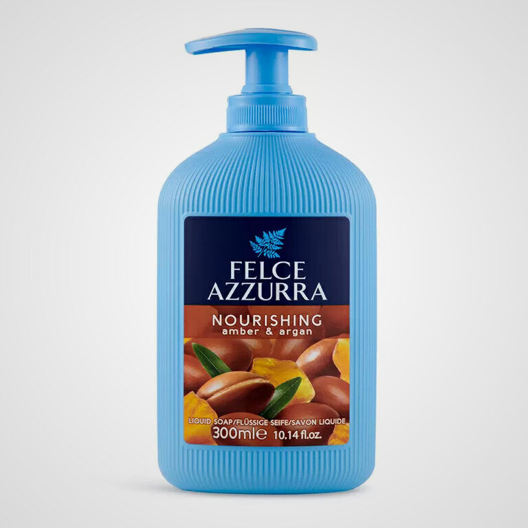 Жидкое мыло Питание Амбра и Аргановое масло 300 мл FELCE AZZURRA Nourishing Amber & Argan Liquid Soap Мыло 300 мл