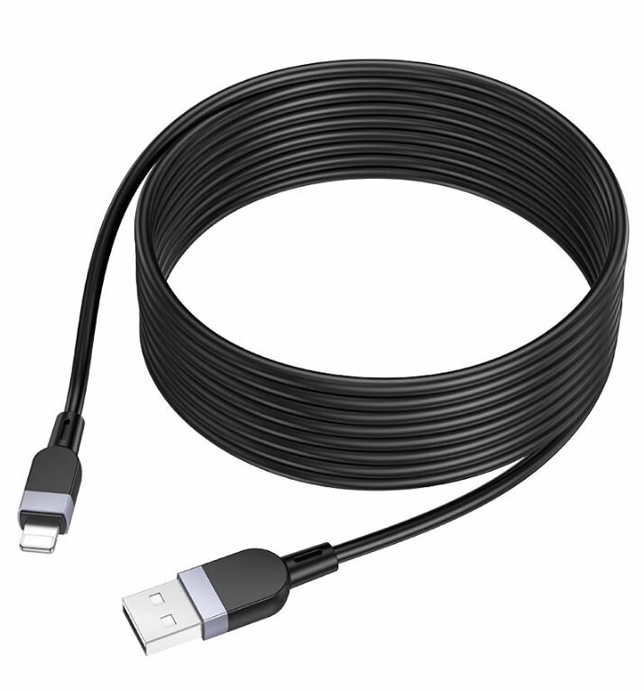 Дата-кабель HOCO X109, USB To Lightning, 2.4A, 3м, черный