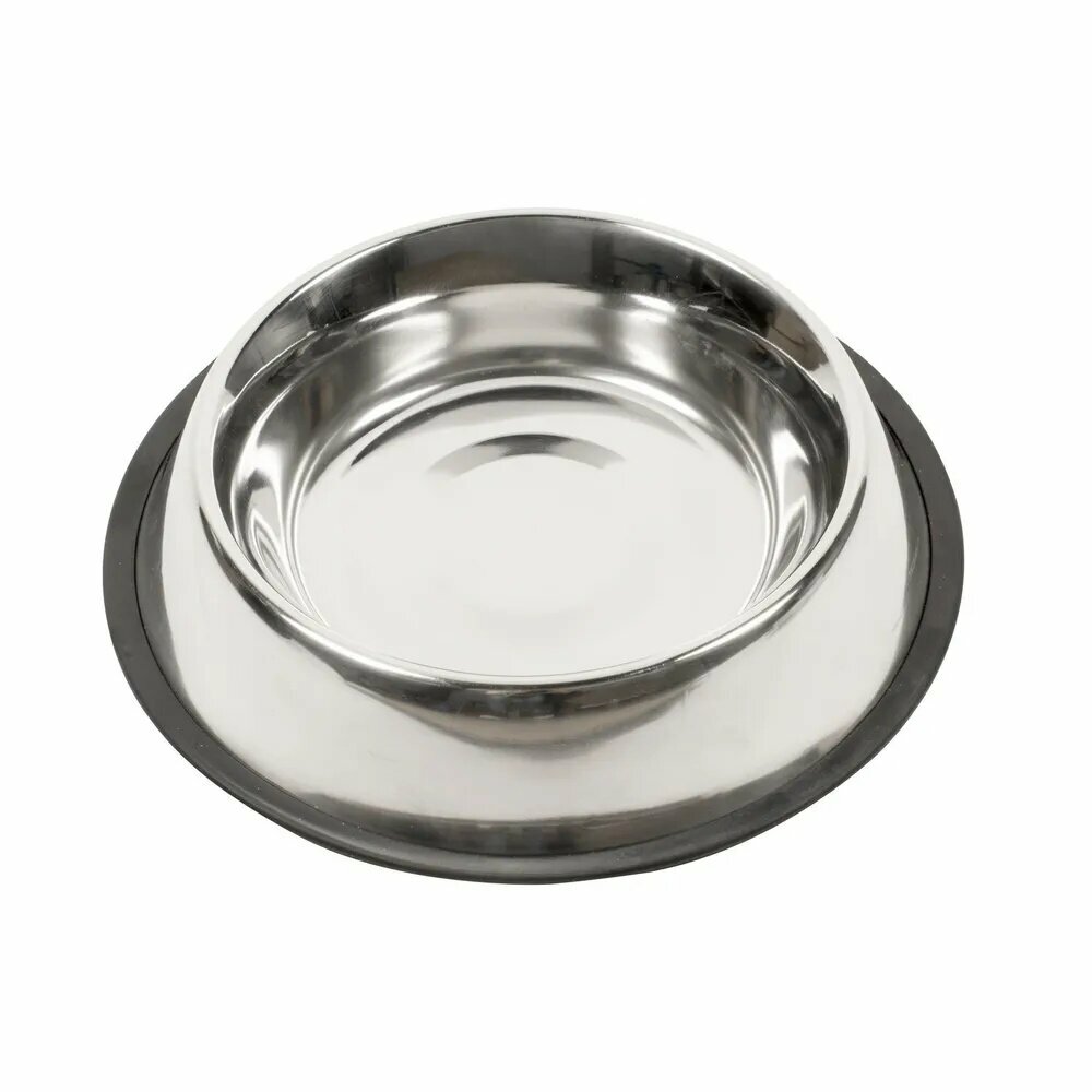 Миска для животных металлическая с резиновой подставкой DUVO+, L, 25см/950мл (Бельгия)