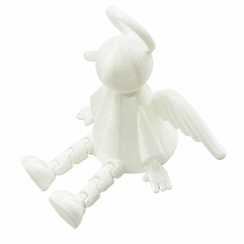 3D-печатное настольное украшение angel из нескольких частей, совместное подвижное украшение-белый-1