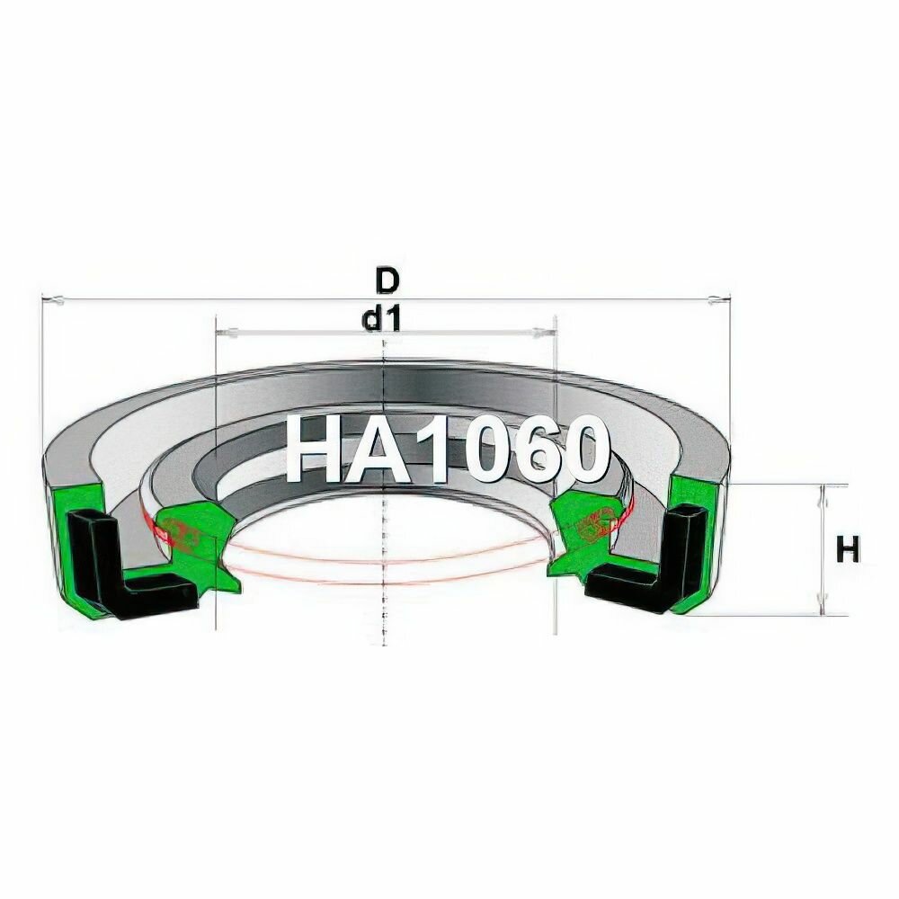 Сальник рулевой рейки, 30.00, 40.00*7.00, силовой арт HA1060