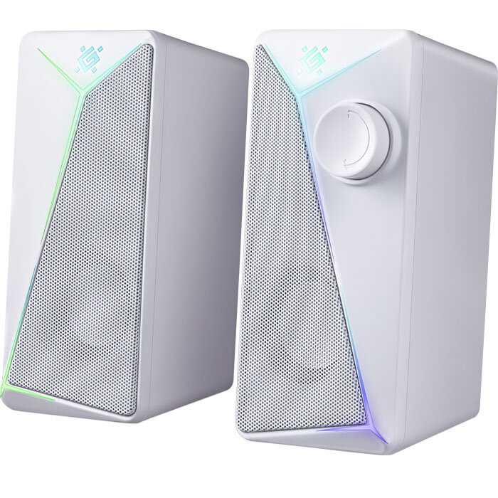 Колонки Defender J5 питание от usb, 6 Вт, RGB - белые