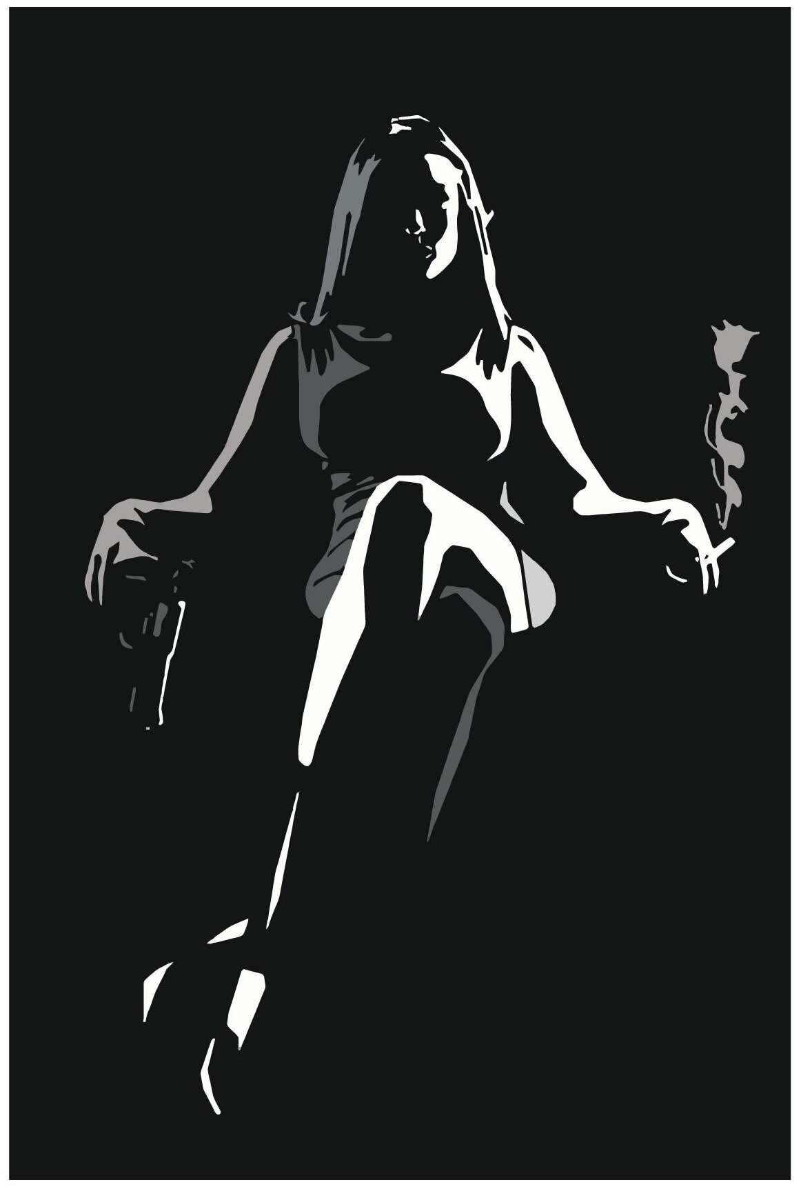 Девушка в темноте Раскраска картина по номерам на холсте