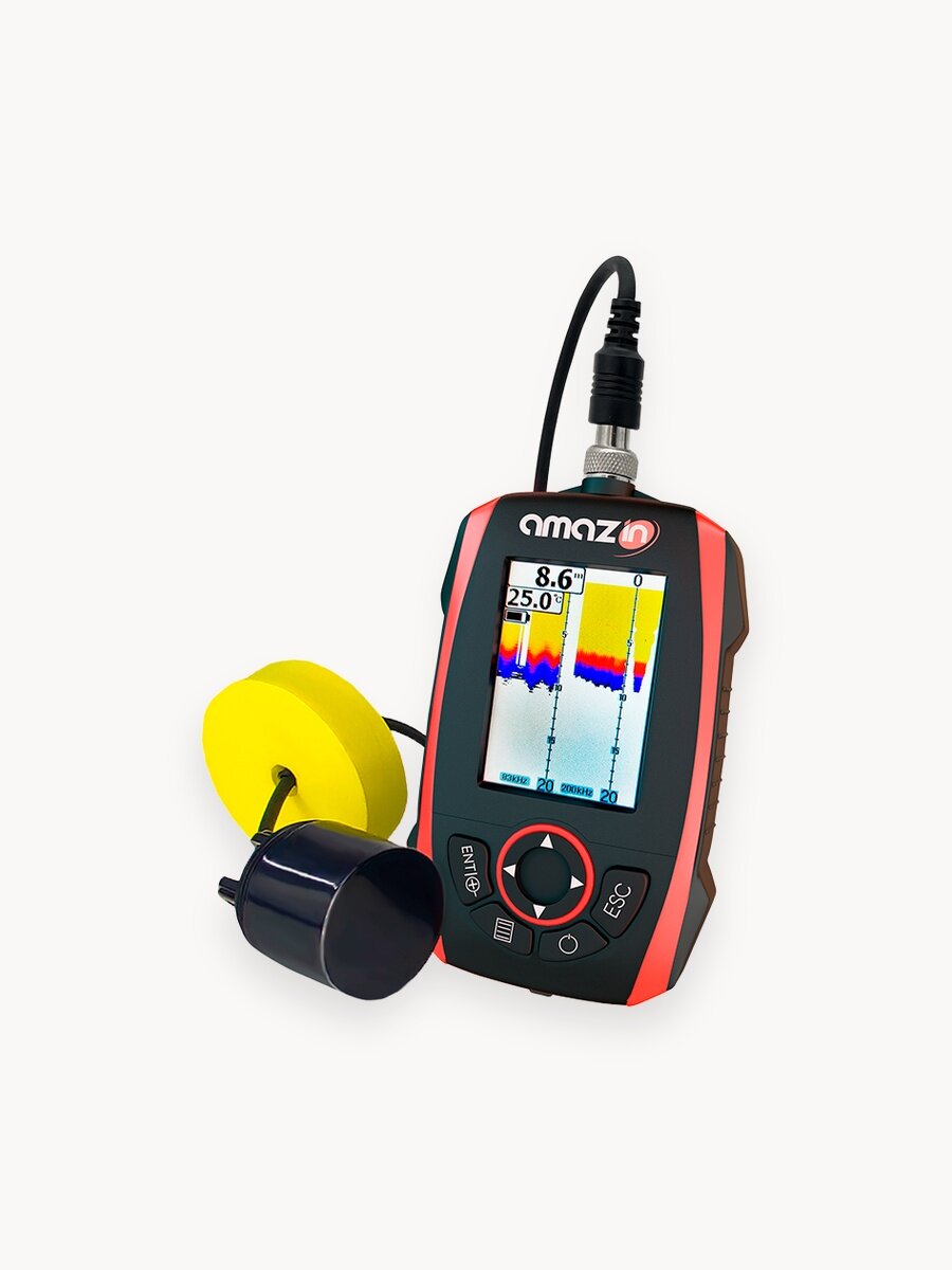 Эхолот для рыбалки Amazin FishFinder FF777-DUAL-ONE проводной для зимней и летней рыбалки с лодки