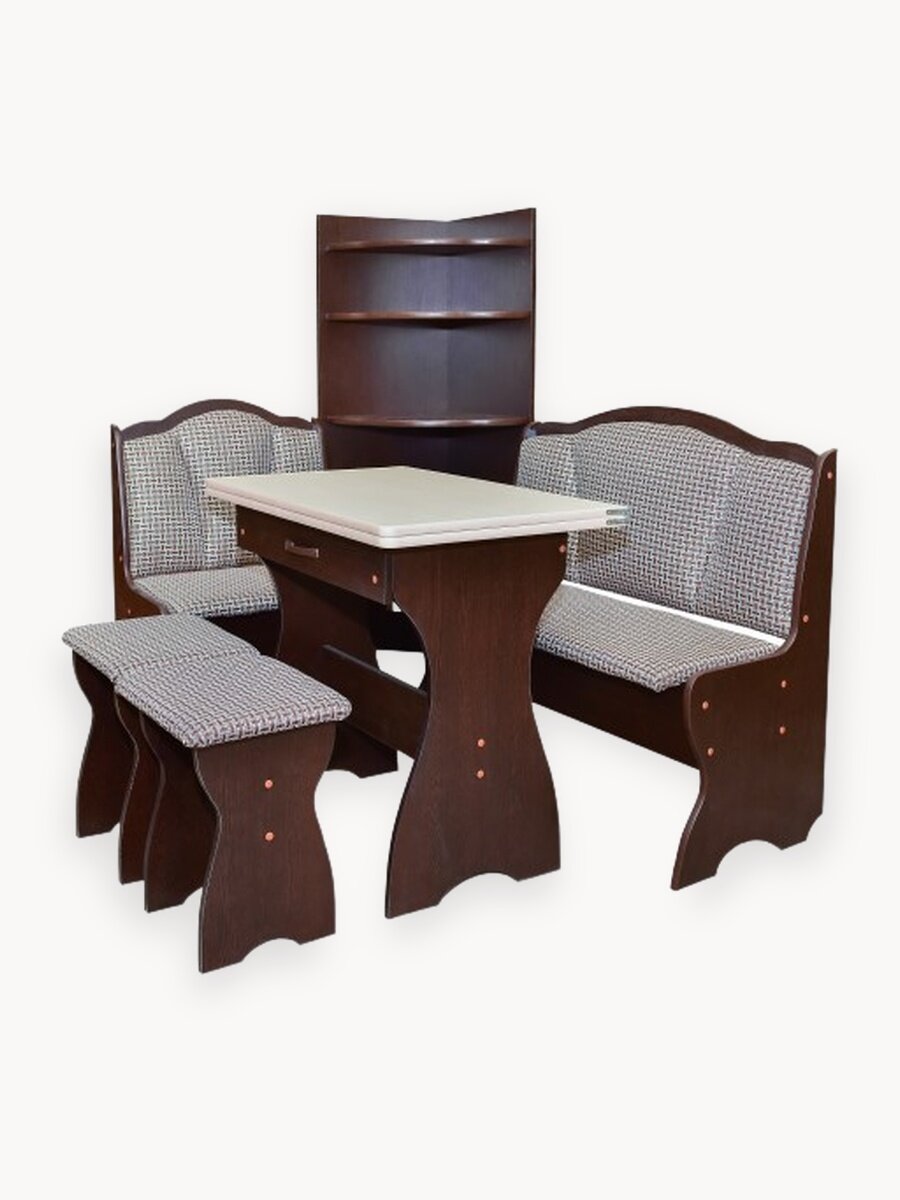 Кухонный уголок "Береста-2" , с ящиками , ЛДСП/текстиль, 5 мест