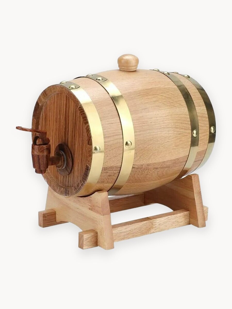 Бочка дубовая 5 литра Classic edition , для алкоголя, емкость для брожения, для интерьера, бочонок дубовый