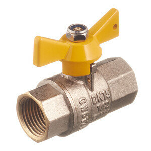 Кран шаровой газовый VALTEC (VT.277. N.04) 1/2 ВР(г) х 1/2 ВР(г) бабочка