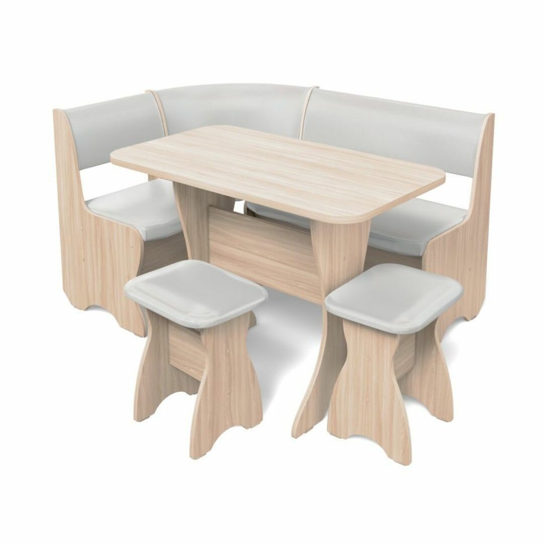 Кухонный уголок Тюльпан Ясень к/з Милк