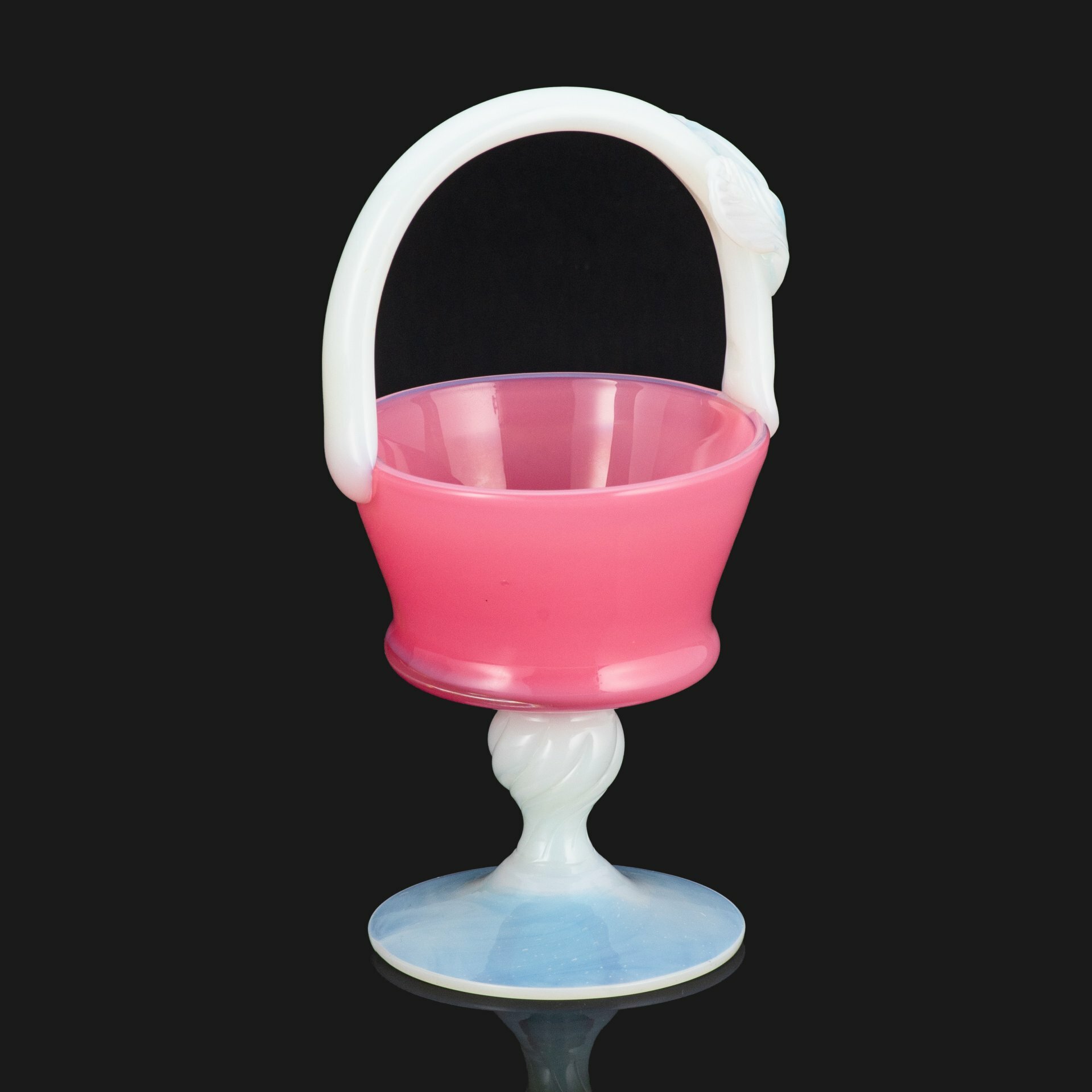 Вазочка на ножке для десертов (бонбоньерка, конфетница) Empoli Art Glass Opaline, Тоскана