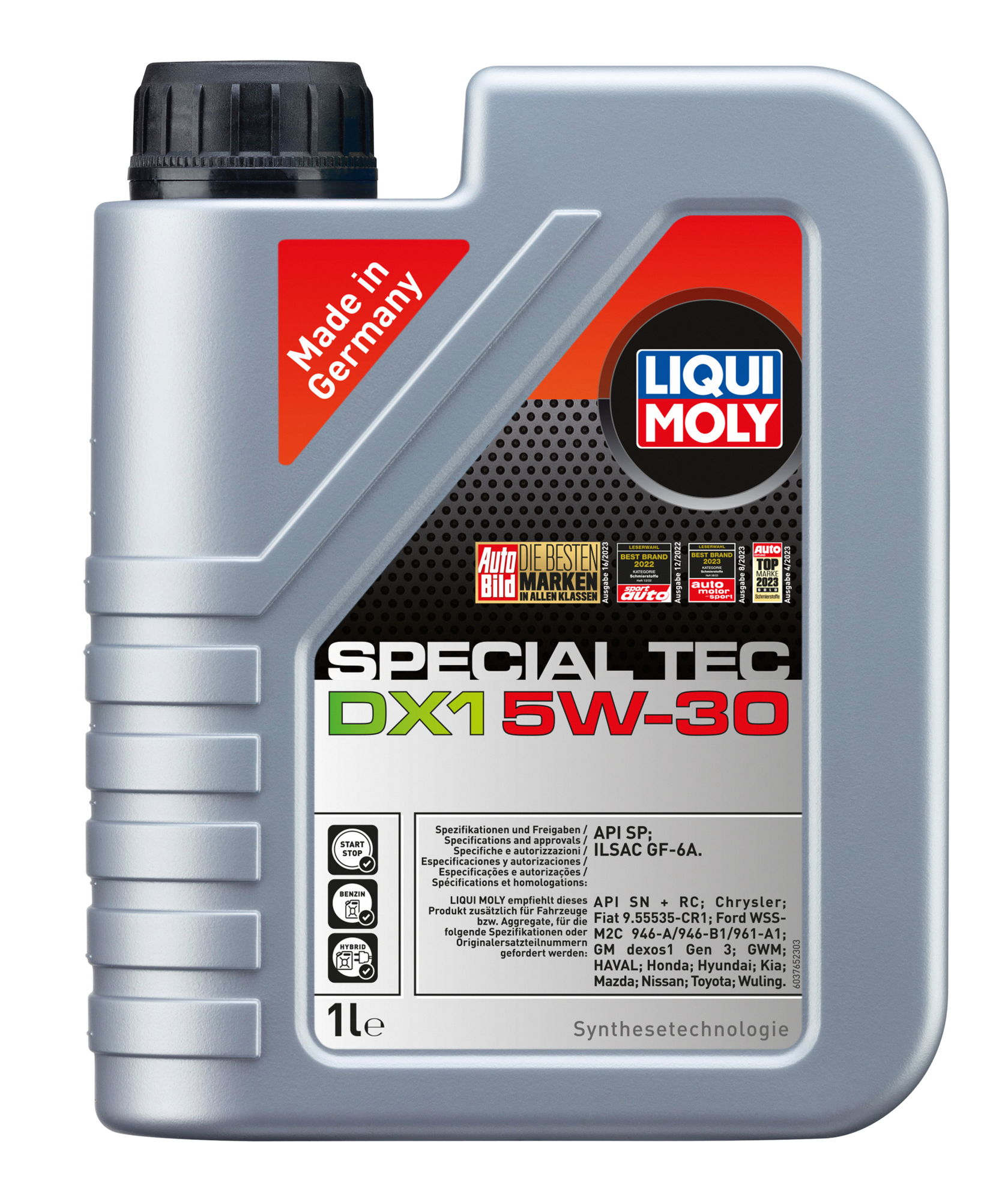 LIQUI MOLY Моторное масло Liqui Moly Special Tec DX1 5W30 hc-синтетическое 1л