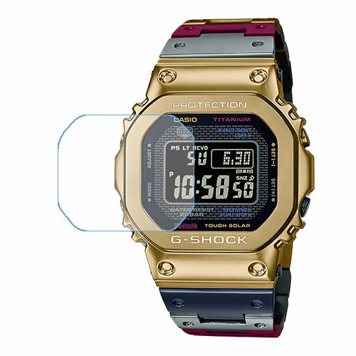 Скрин Мобайл защитный экран для часов Casio GMW-B5000TR-9 из нано стекло 9H