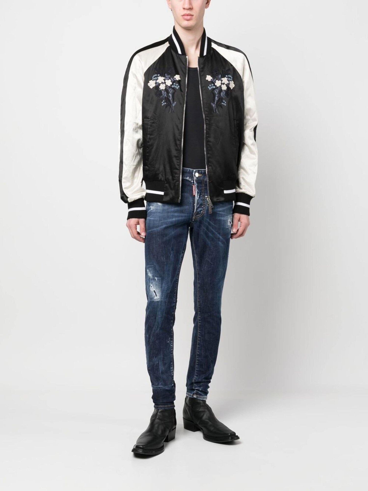 Джинсы DSQUARED2 Slim-fit distressed-effect jeans, размер 44 — фото 1