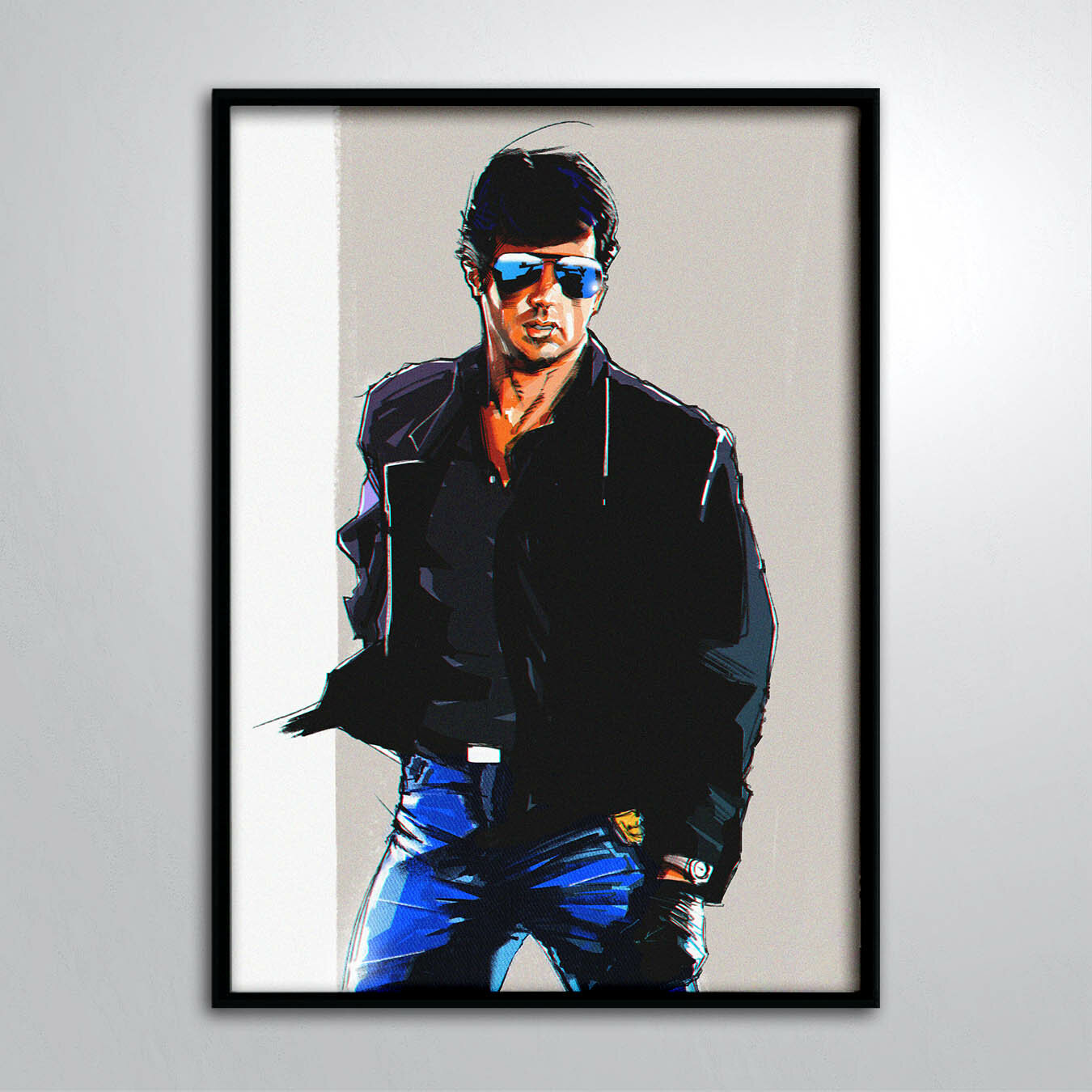 Постер в раме/Винтажный плакат/Кобра Сильвестр Сталлоне Арт Cobra