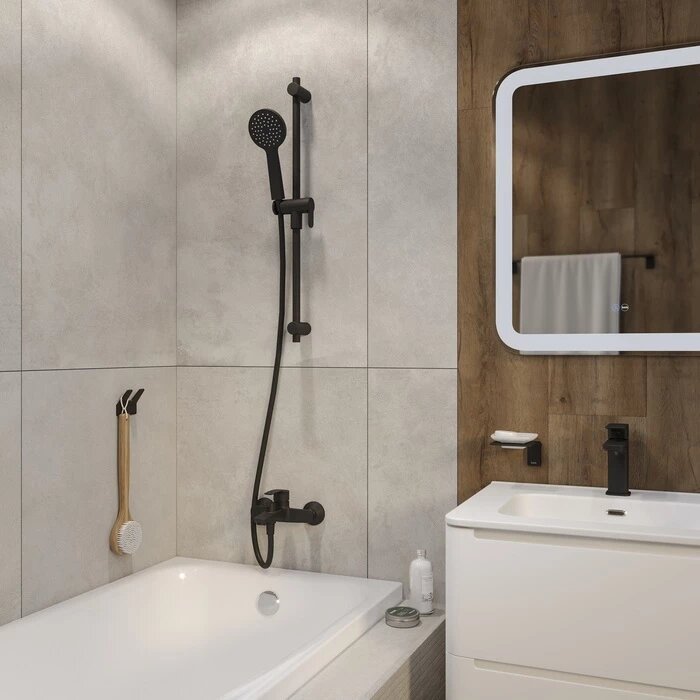 Стойка для душа, черная матовая, Ray, IDDIS, RAY70B0i17