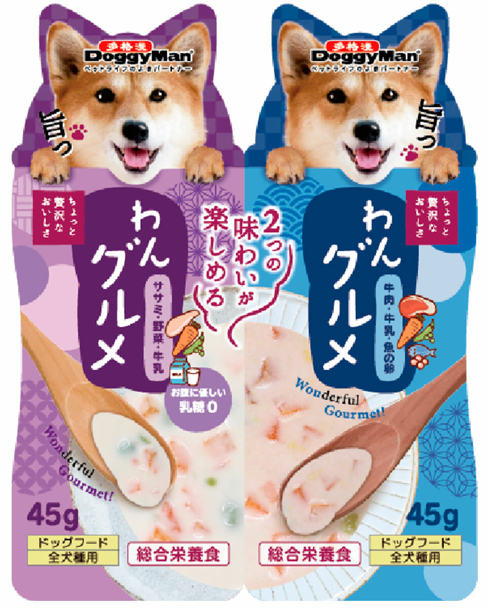 DOGGYMAN паучи-близняшки собак пюре мясное икр тунца, пюре мяс овощ соус пауч 45 грх2 1 шт