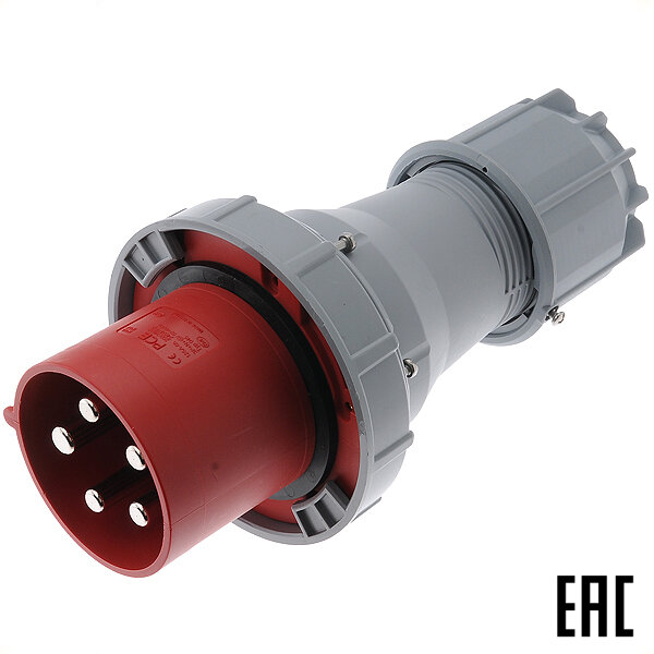Вилка кабельная 3Р+N+E 125А 415В IP67 PCE 045-6
