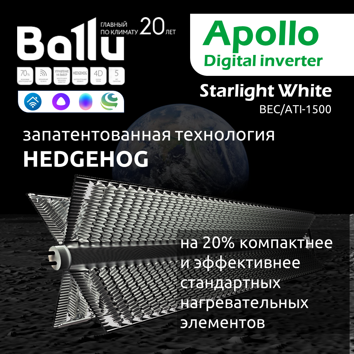 Обзор: Конвектор Ballu Apollo Digital Inverter BEC/ATI-1500 Starlight ...