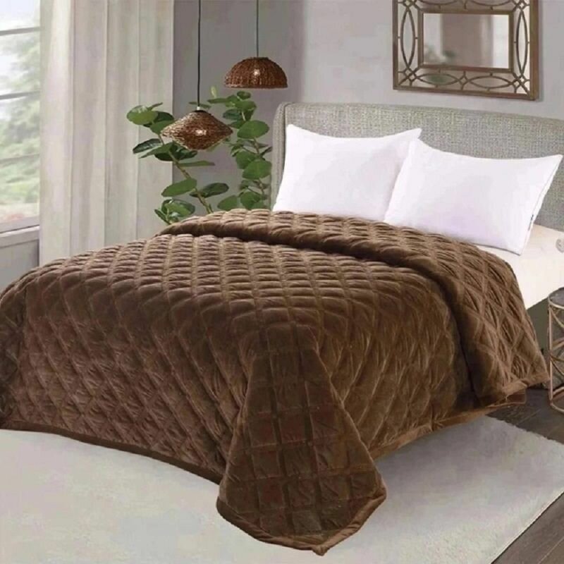 Плед Покрывало велюр на кровать 220 х 240 см