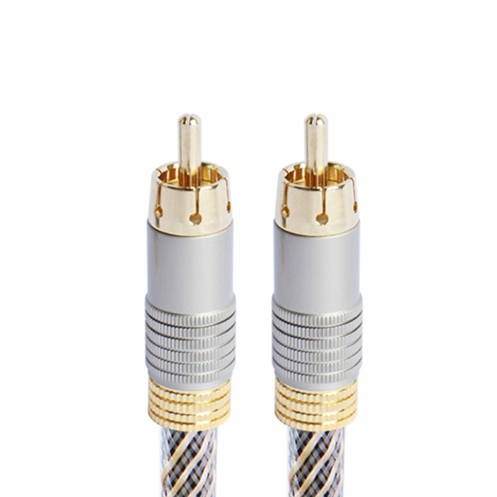 Аудиофильский цифровой аудио коаксиальный кабель SPDIF из чистой меди с двойным экраном - 1,5 м - черный