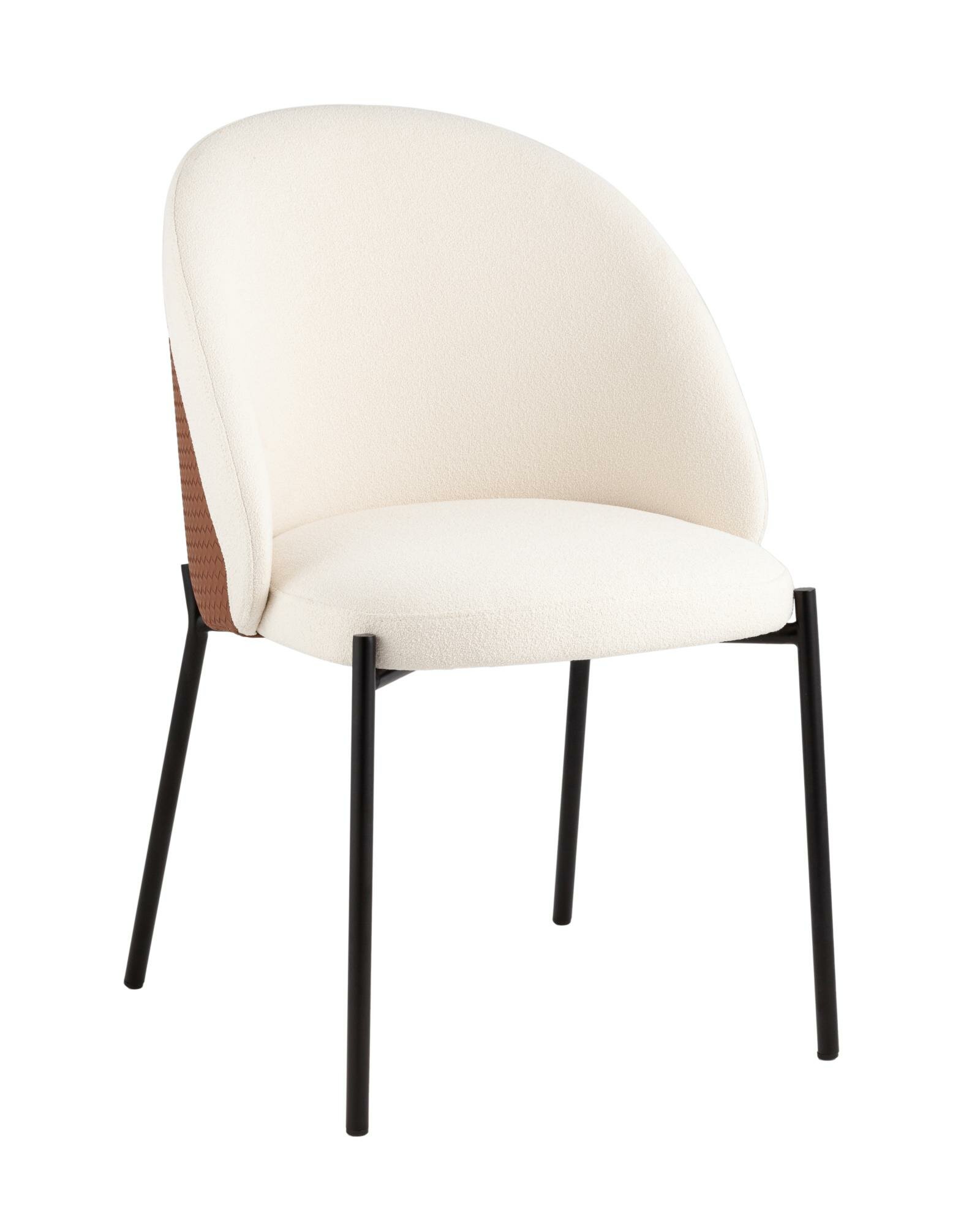 Стул Adelinde STOOL GROUP бежевый, ткань, экокожа, металл, мягкое сиденье, с подлокотниками