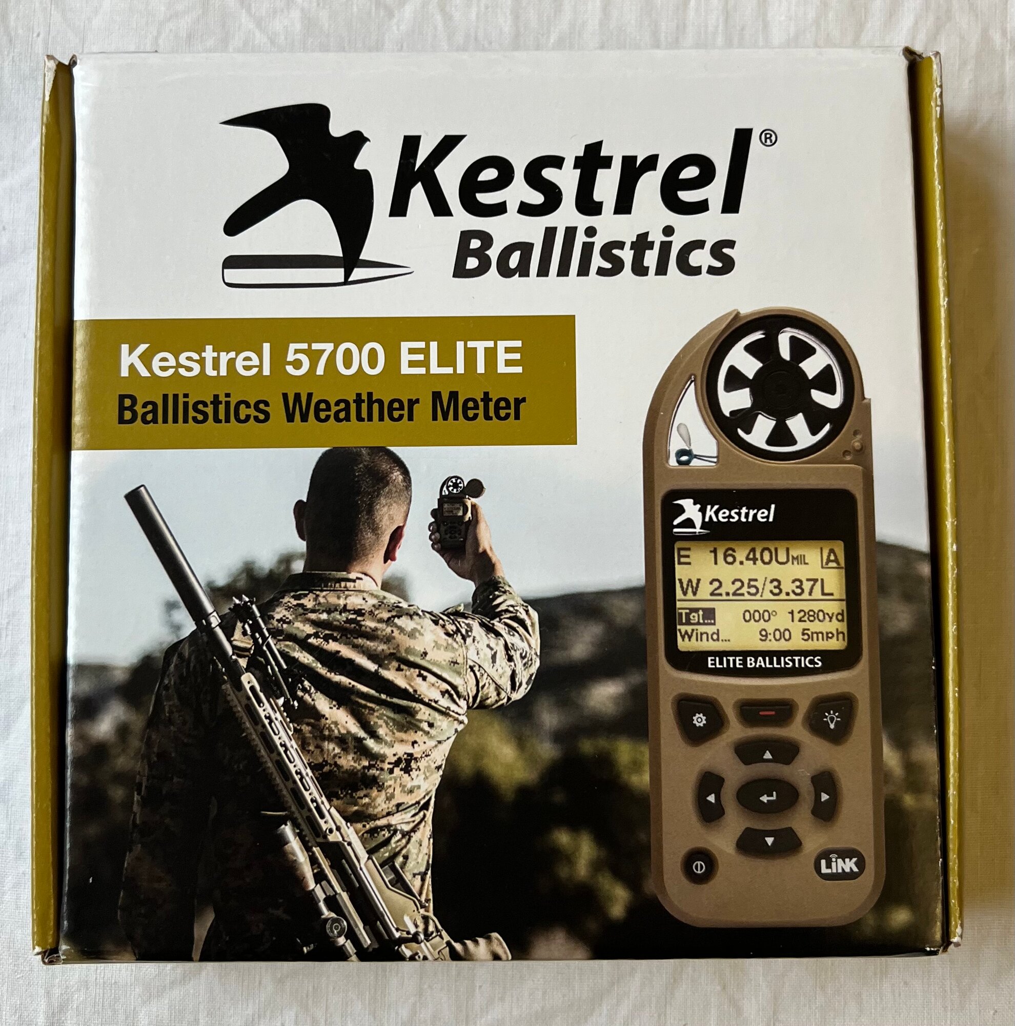 Карманная метеостанция KESTREL 5700 Elite c функцией Link и б. к. Applied Ballistics, цвет песочный