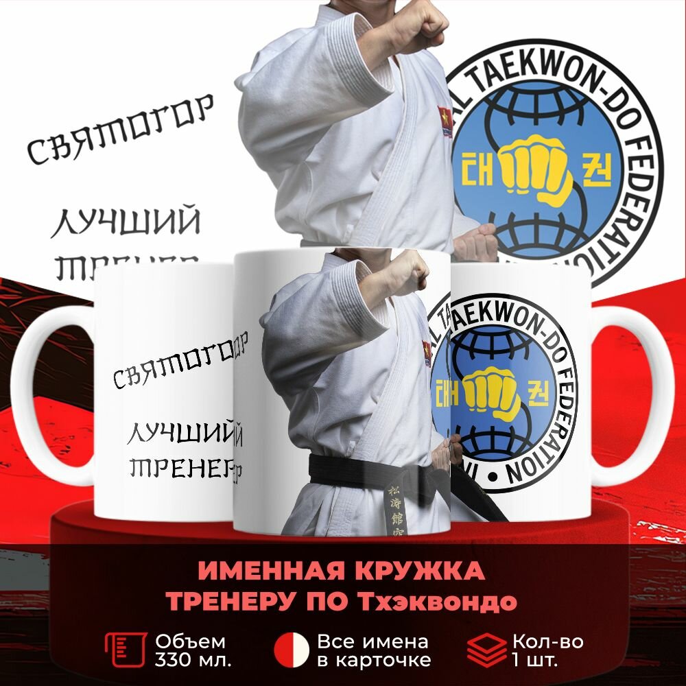 Именная кружка тренеру по Тхэквондо Святогор