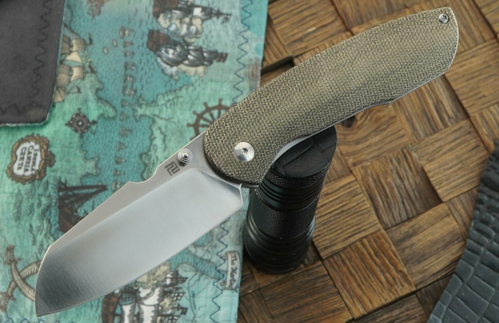 Складной нож Artisan Cutlery Prime, сталь S90V, рукоять титан/микарта