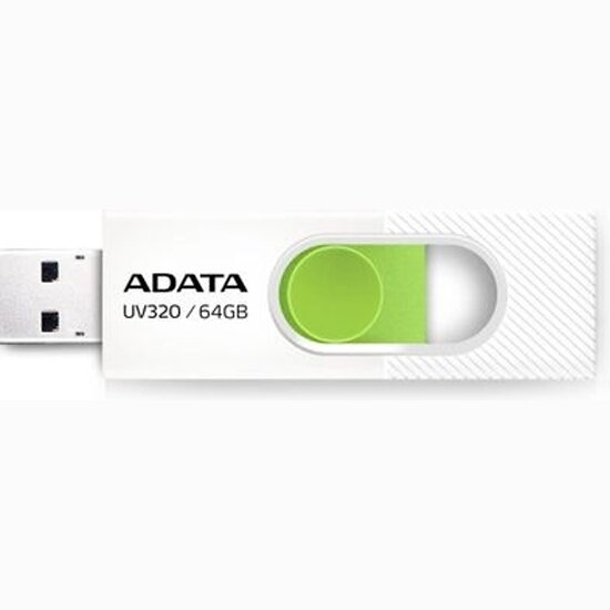 USB флешка Adata 64Gb UV320 white/green USB 3.2 Gen 1