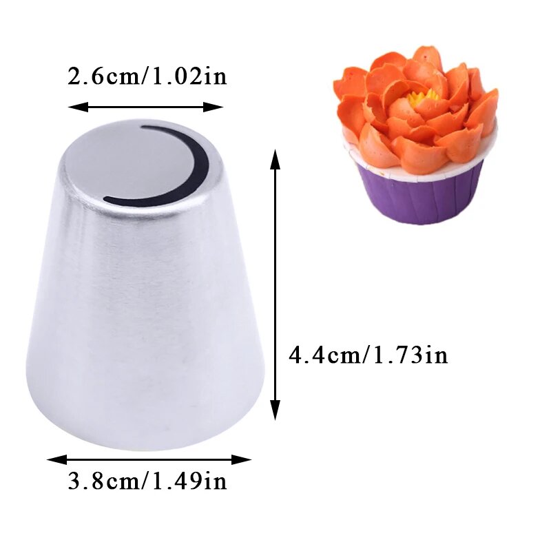 Насадки для глазури "Русский тюльпан", 26 шт, нержавеющая сталь Оранжевый, 17