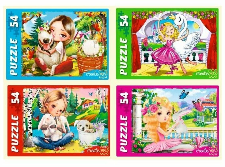 Пазлы 54 деталей. Милые друзья (в ассорт.) П54-2617, (Рыжий кот)