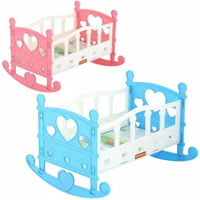 Кроватка-качалка Полесье сборная №2 (из 7 деталей), в пакете