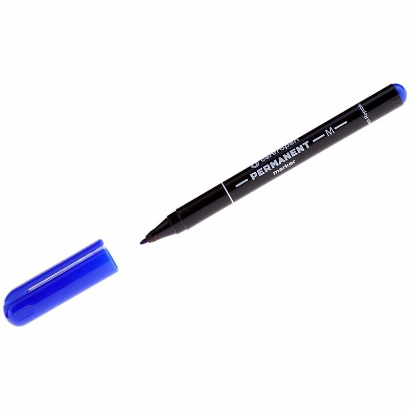 Маркер перманентный Centropen (нестираемый) тонкий наконечник, 1 мм, синий (2846/1)