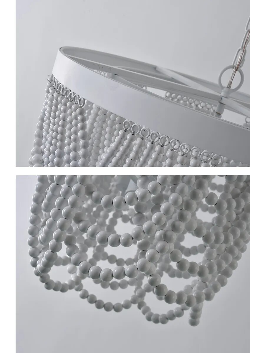 Люстра Amelia Wood D60cм белая