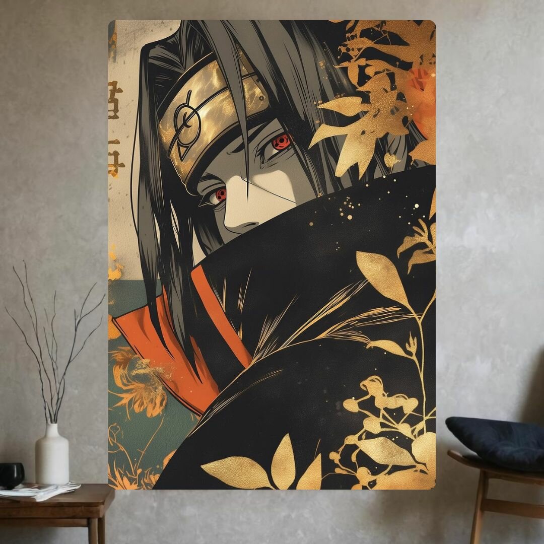 Картина на металле (аниме-Наруто) Итачи Учиха,20*30см