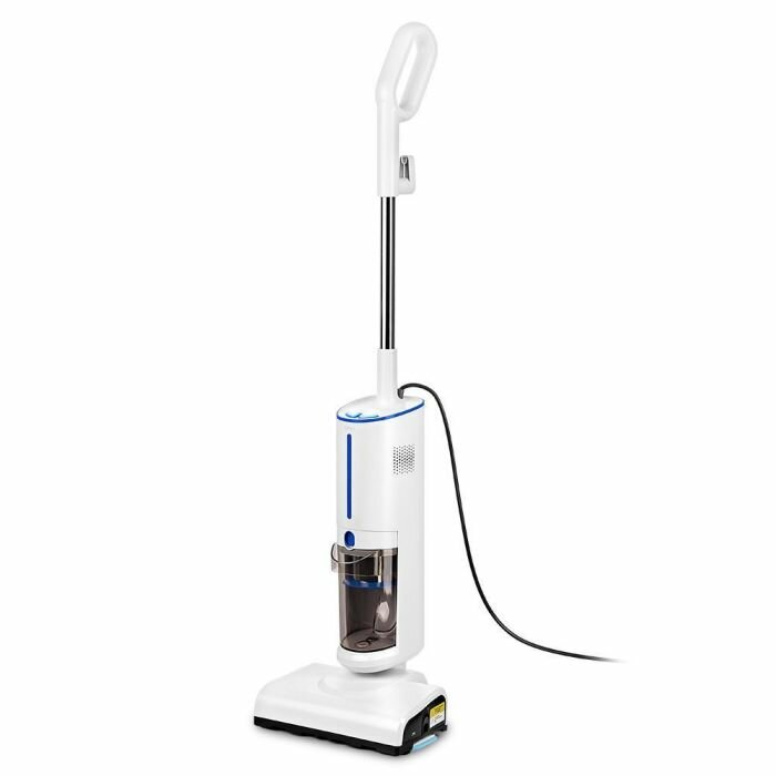 Вертикальный паровой пылесос «2 в 1» Kitfort КТ-5157-3, бело-синий