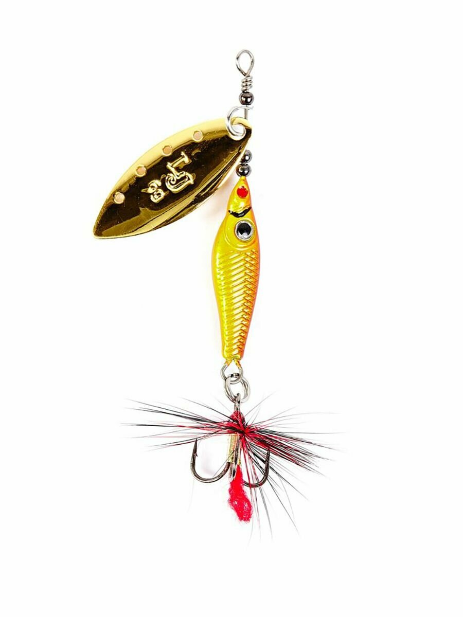 Блесна вращающаяся Lucky John TRIAN BLADE LONG 12.0г 001 в блистере