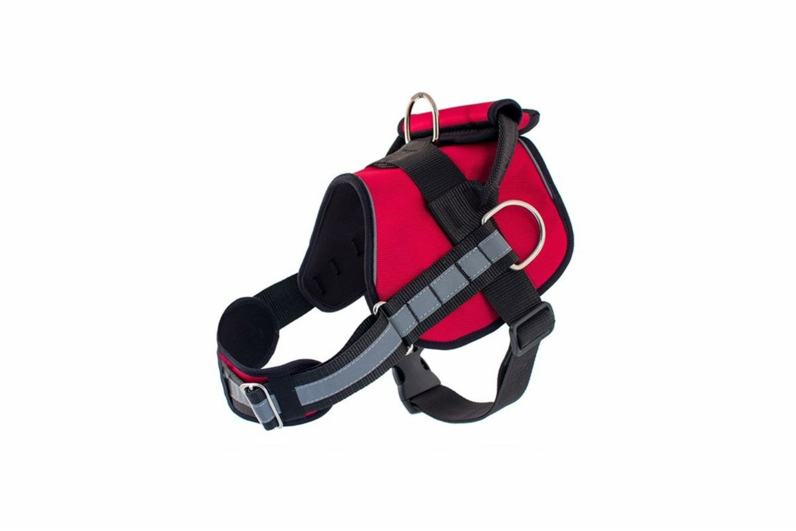 Шлейка для служебных собак (тяговая) "Kombo", красная
