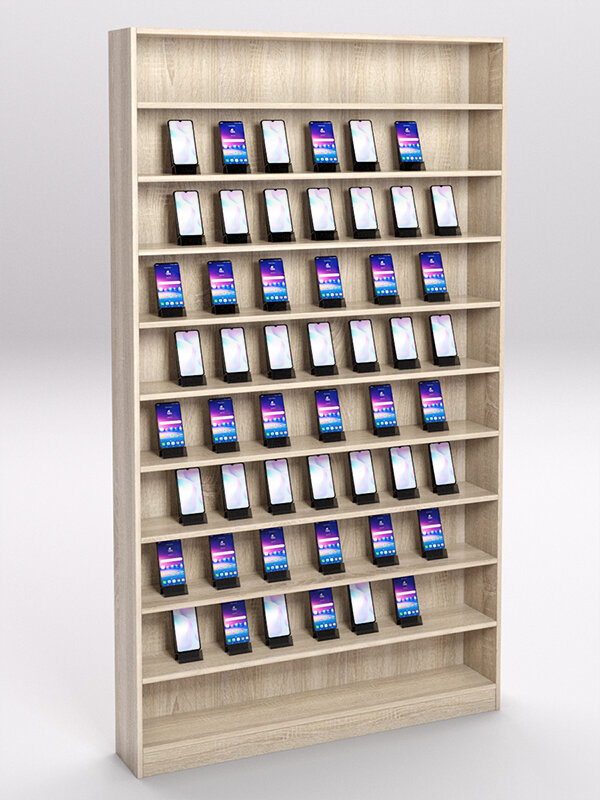 Стеллаж "сота" №1 для телефонов, Дуб Сонома. Производитель товара - компания Westcom.