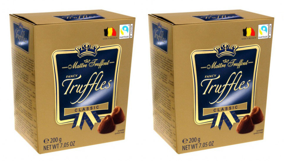 Конфеты трюфельные Maitre Truffout Fancy Truffles Classic (Бельгия) 200 гр. х 2 шт.