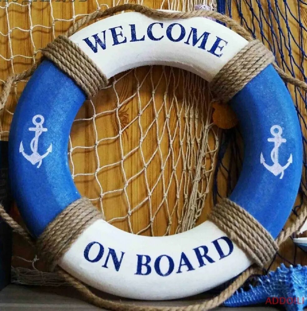 Декоративный спасательный круг "Добро пожаловать на борт" 40 см