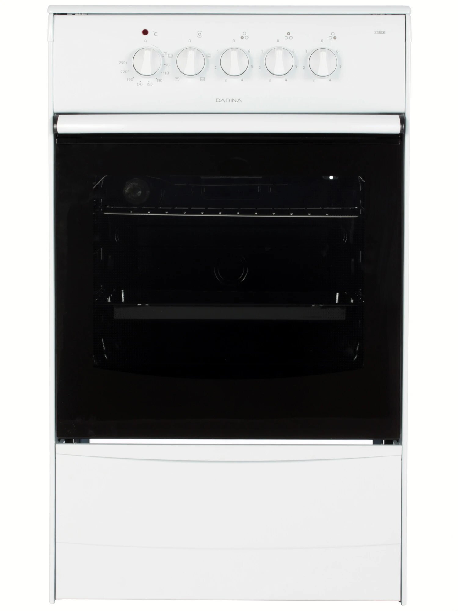 Электрическая плита DARINA 33 606 W, стеклокерамика, 3 конфорки